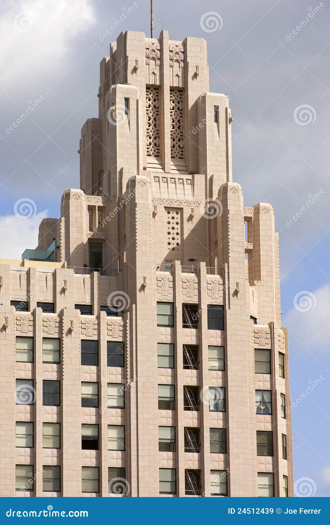 Historic Skyscraper in Downtown Los Angeles Stock Image - Image of ...