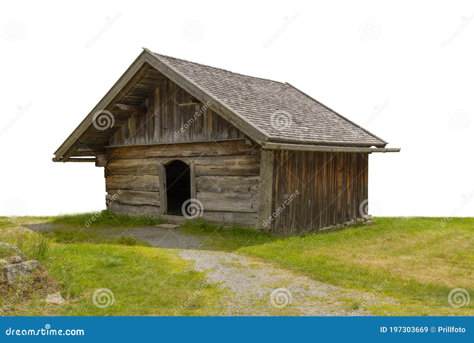Historic small wooden barn stock image. Image of tradition - 197303669