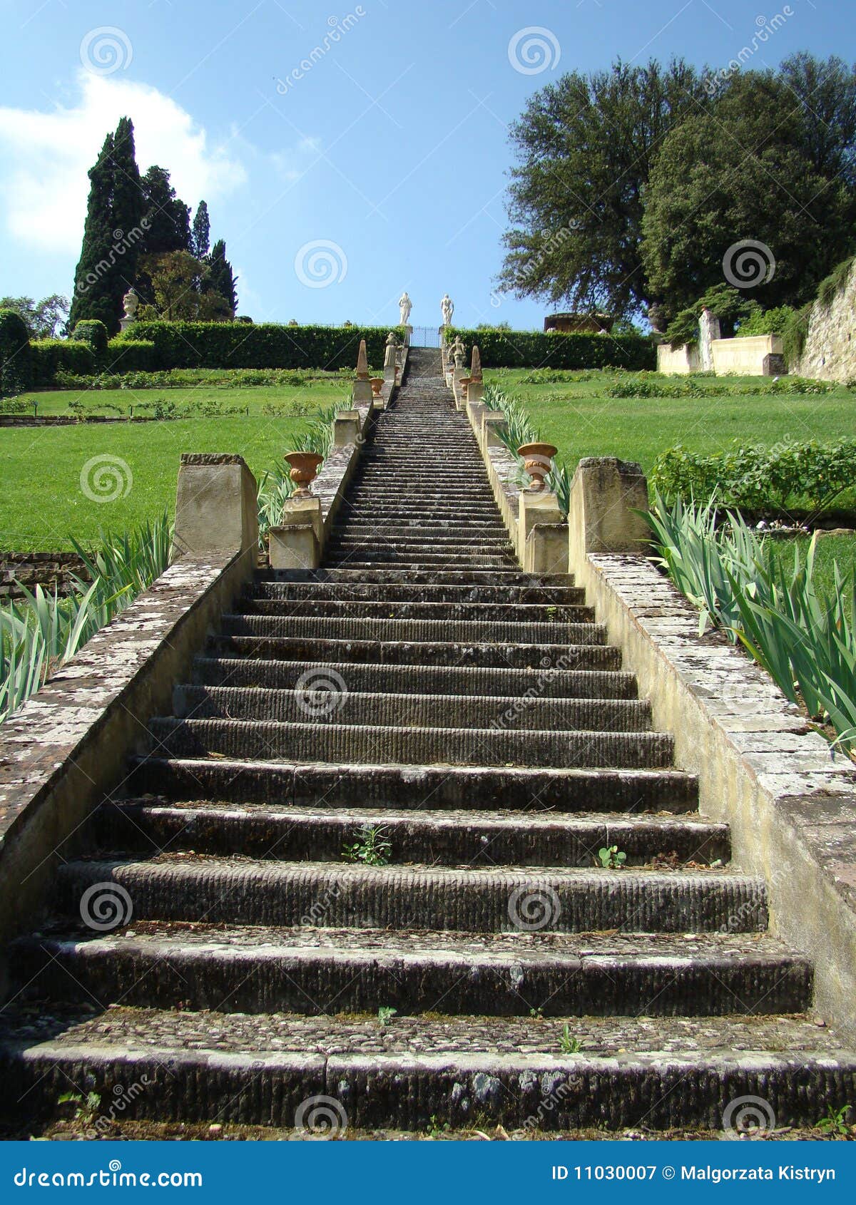 Historic Stairs in Italian Garden Stock Image - Image of italian ...