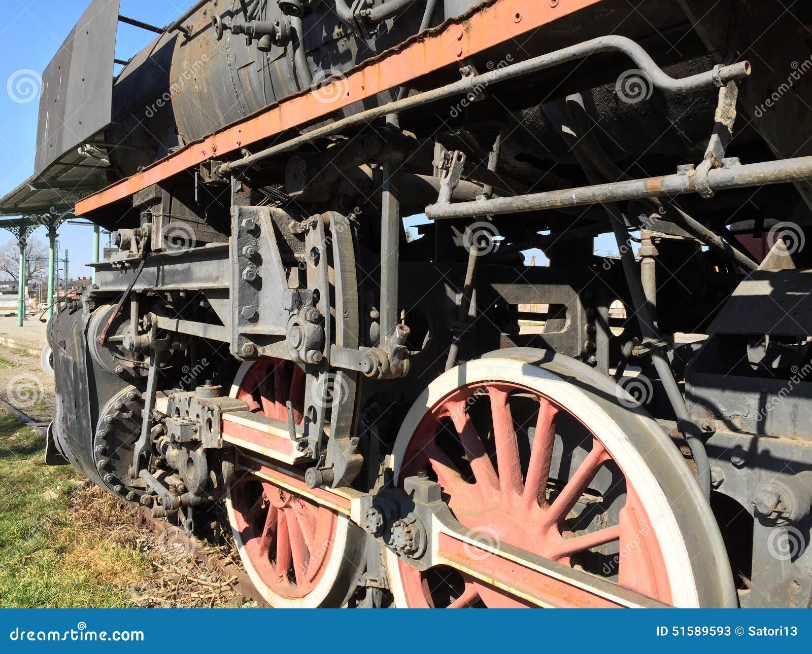 Historic steam engine stock image. Image of gear, huge - 51589593