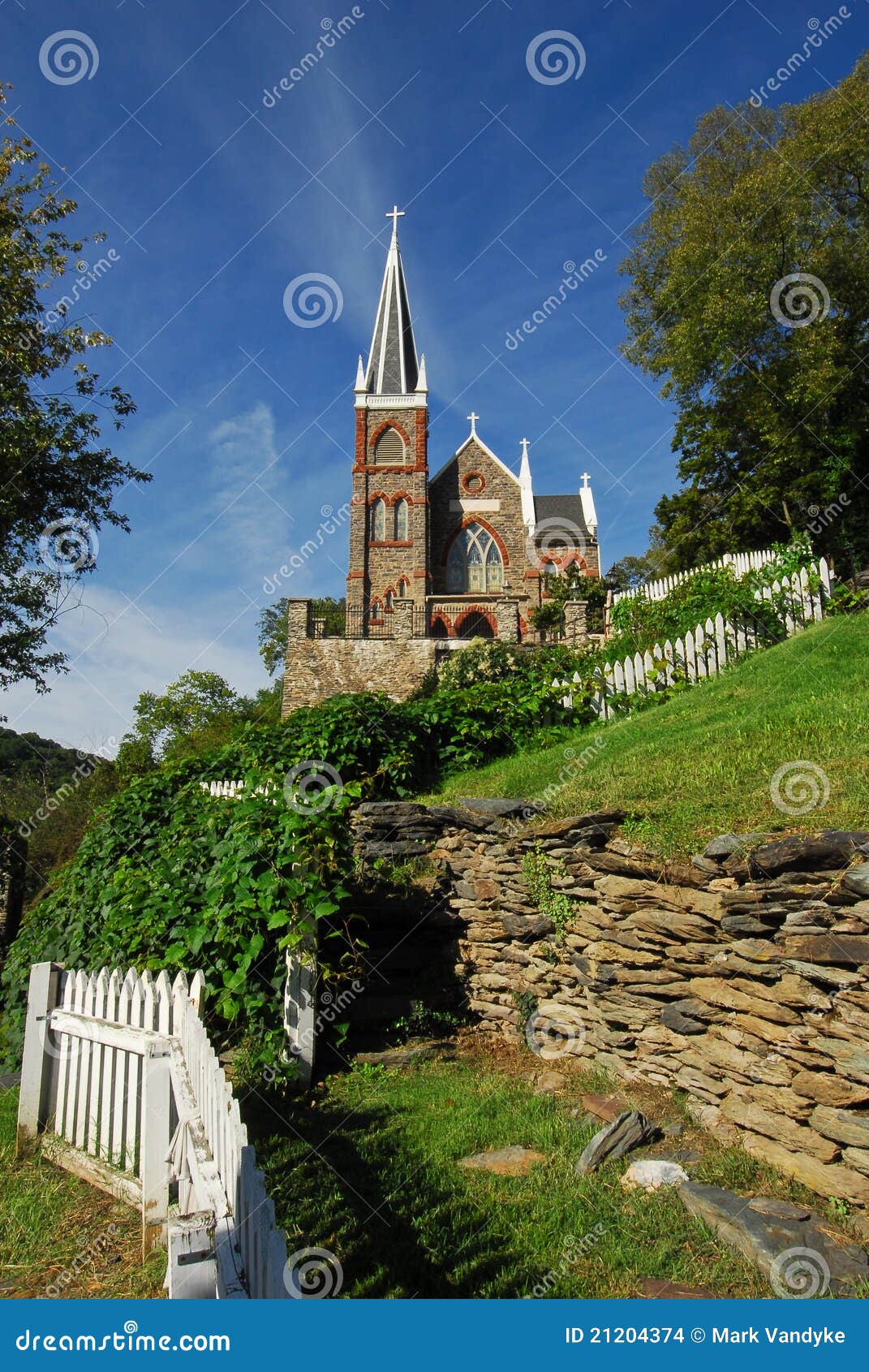 Historic Stone Appalachian Church Stock Photo - Image of stone, summer ...