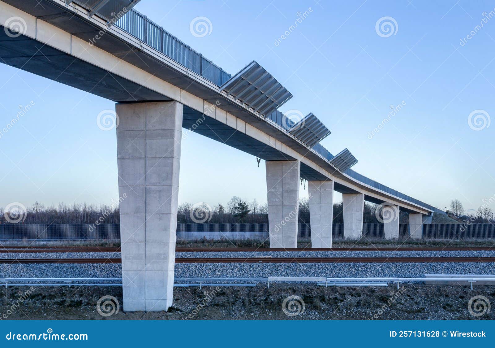 Historic Stone Bridge Over a Highway in Denmark Stock Photo - Image of ...