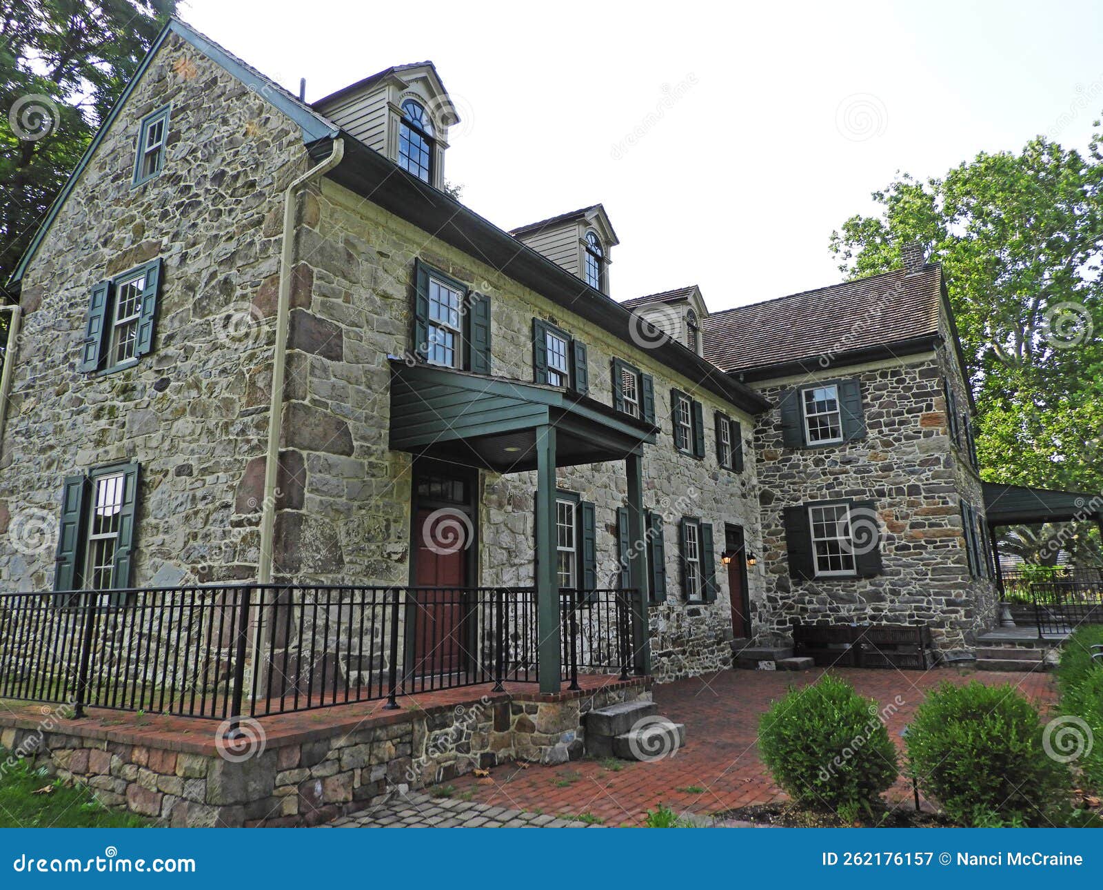 Historic Colonial Stone Mansion Poole Forge Iron Plantation USA Stock ...