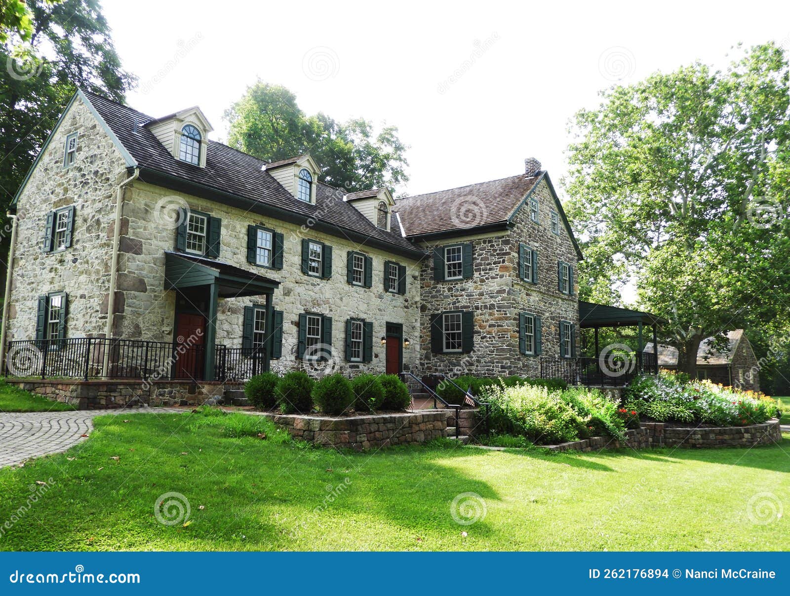 National Historic Colonial Stone Mansion Poole Forge Stock Photo ...