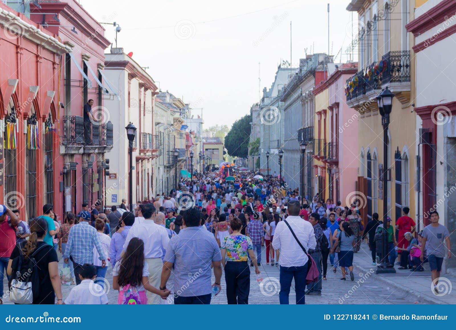 Historic Street in Downtown Oaxaca Mexico Editorial Photo - Image of ...