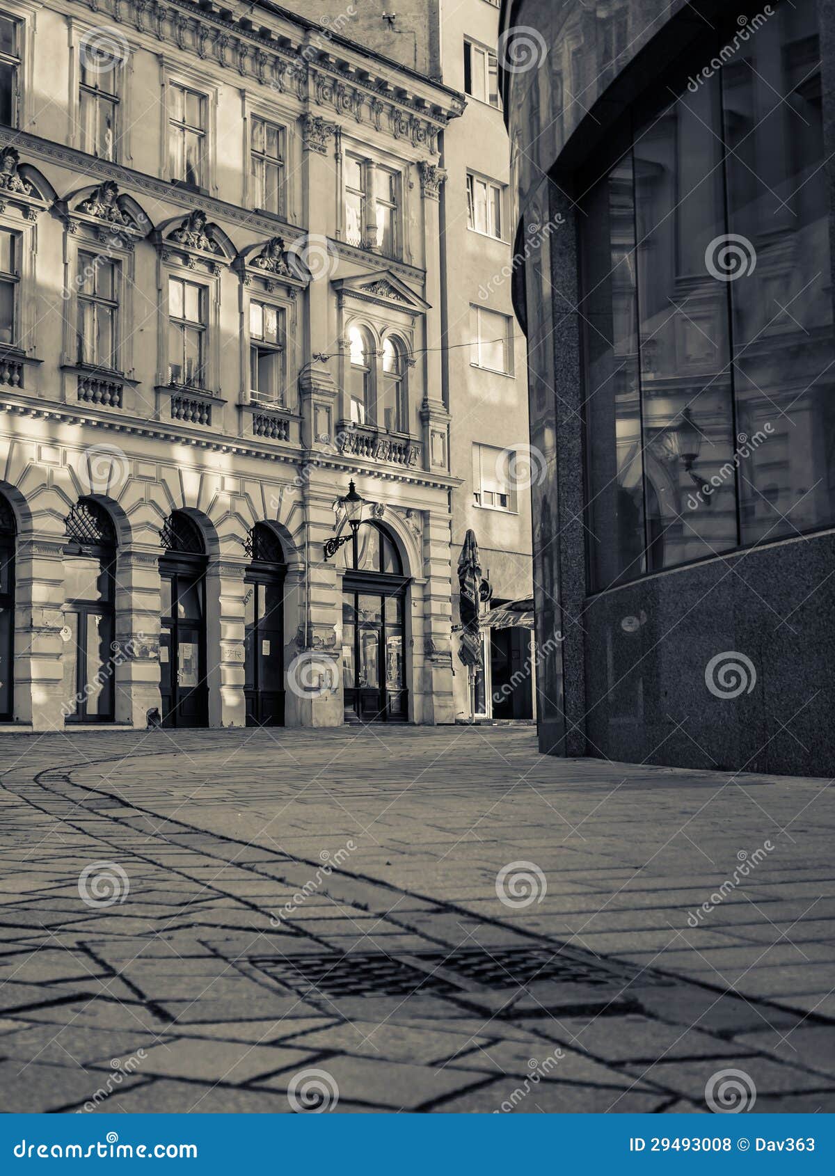 Historic street view stock photo. Image of town, paving - 29493008