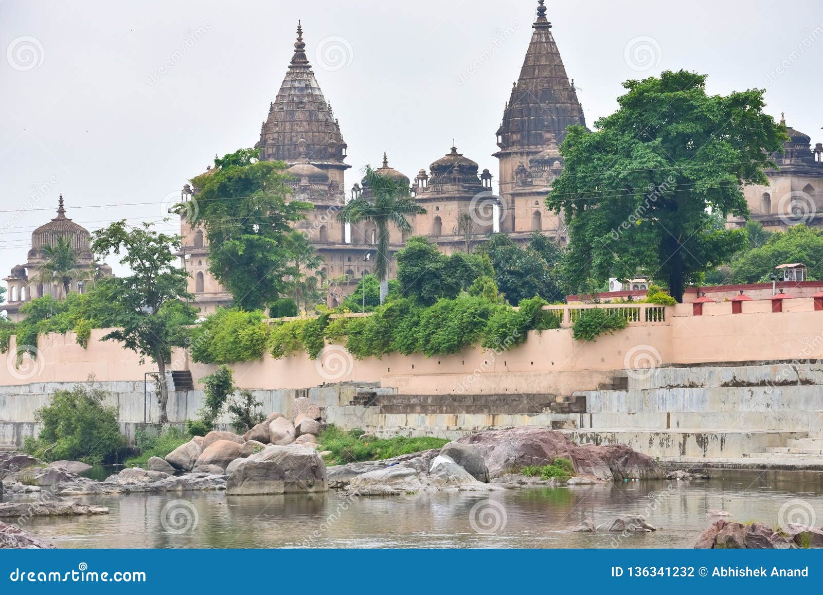 Orccha temples stock photo. Image of india, temples - 136341232