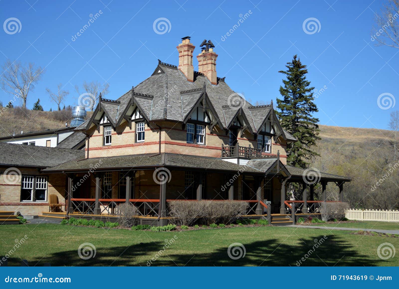 Historic 19th Century Ranch House Stock Image - Image of victorian ...