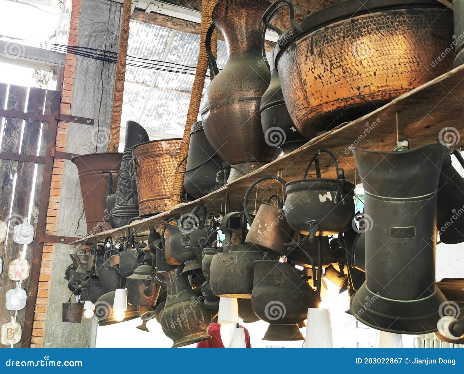 Historic Thai kitchenware stock image. Image of vehicle - 203022867