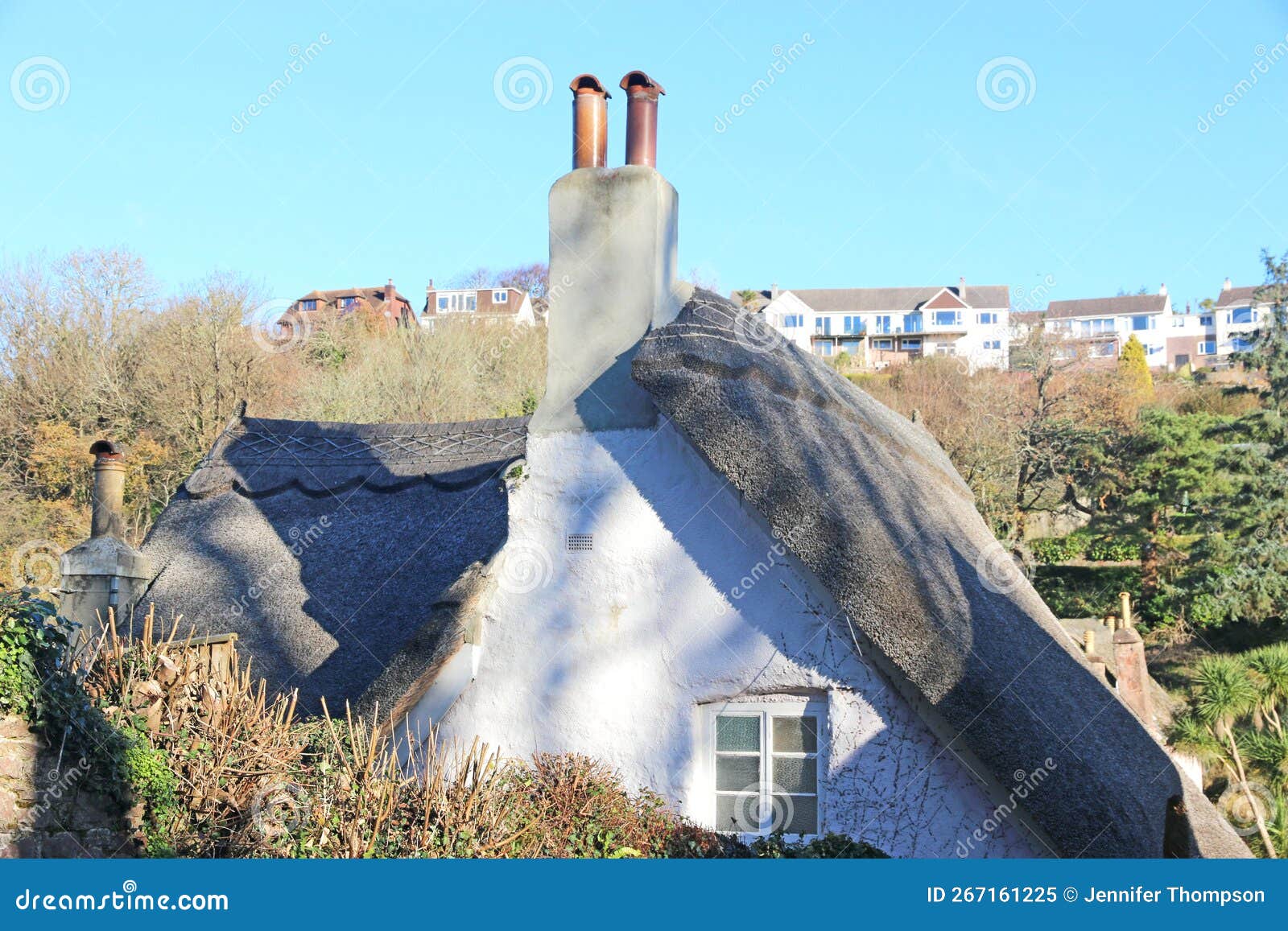 Historic Thatched Cottages in Cockington Village, Devon Stock Image ... Historic Thatched Cottages in Cockington Village, Devon Stock Image ...