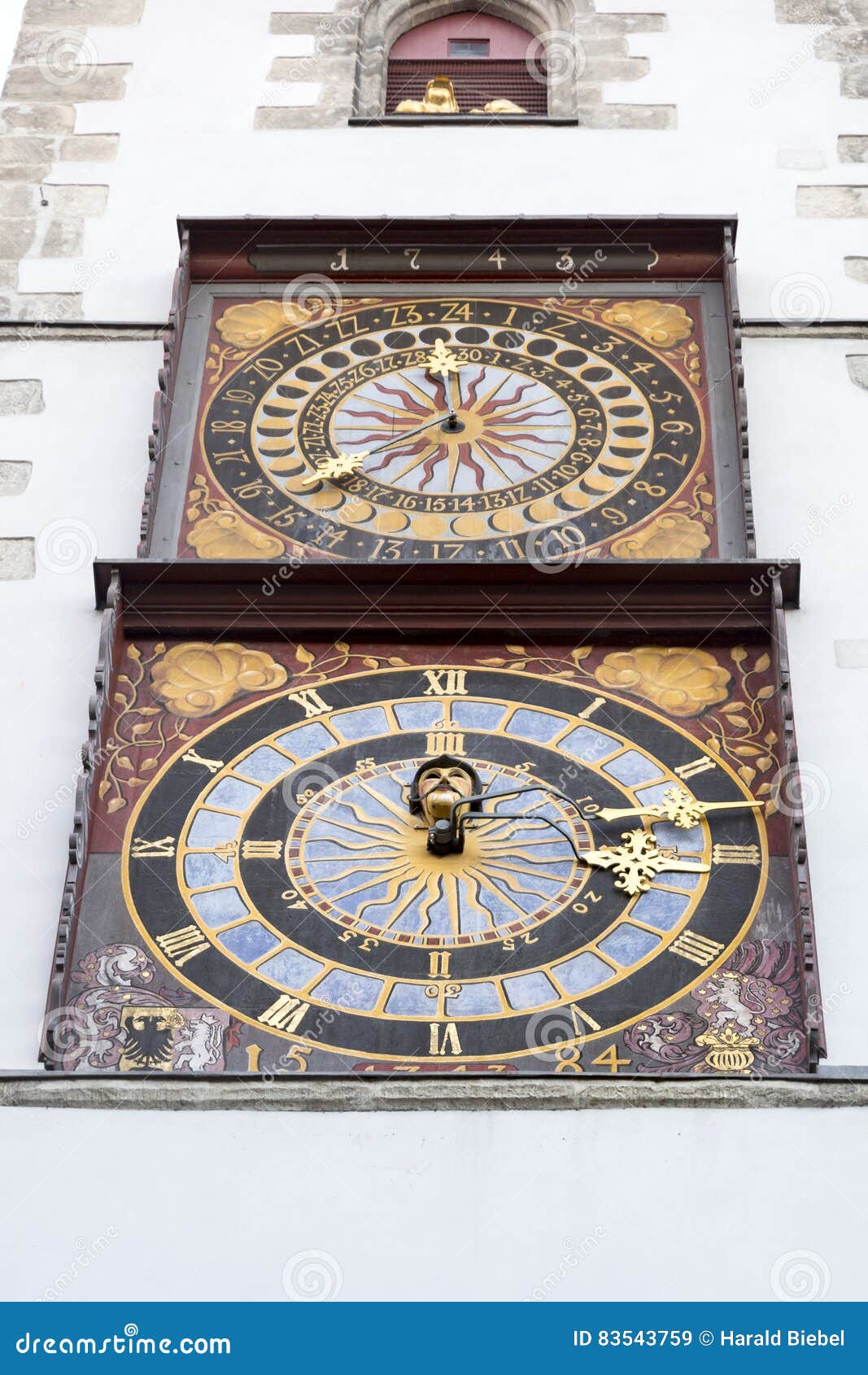 Historic tower clocks stock image. Image of architecture - 83543759