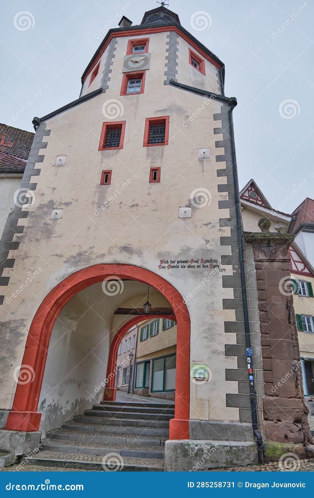 Historic Tower Gate In Hechingen Editorial Photo | CartoonDealer.com ...