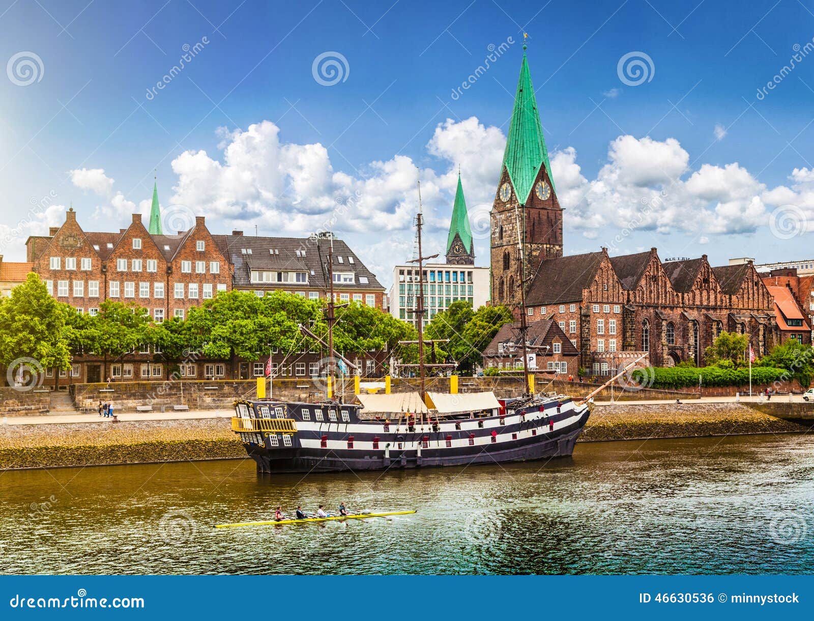 Historic Town of Bremen, Germany Stock Photo - Image of german ...