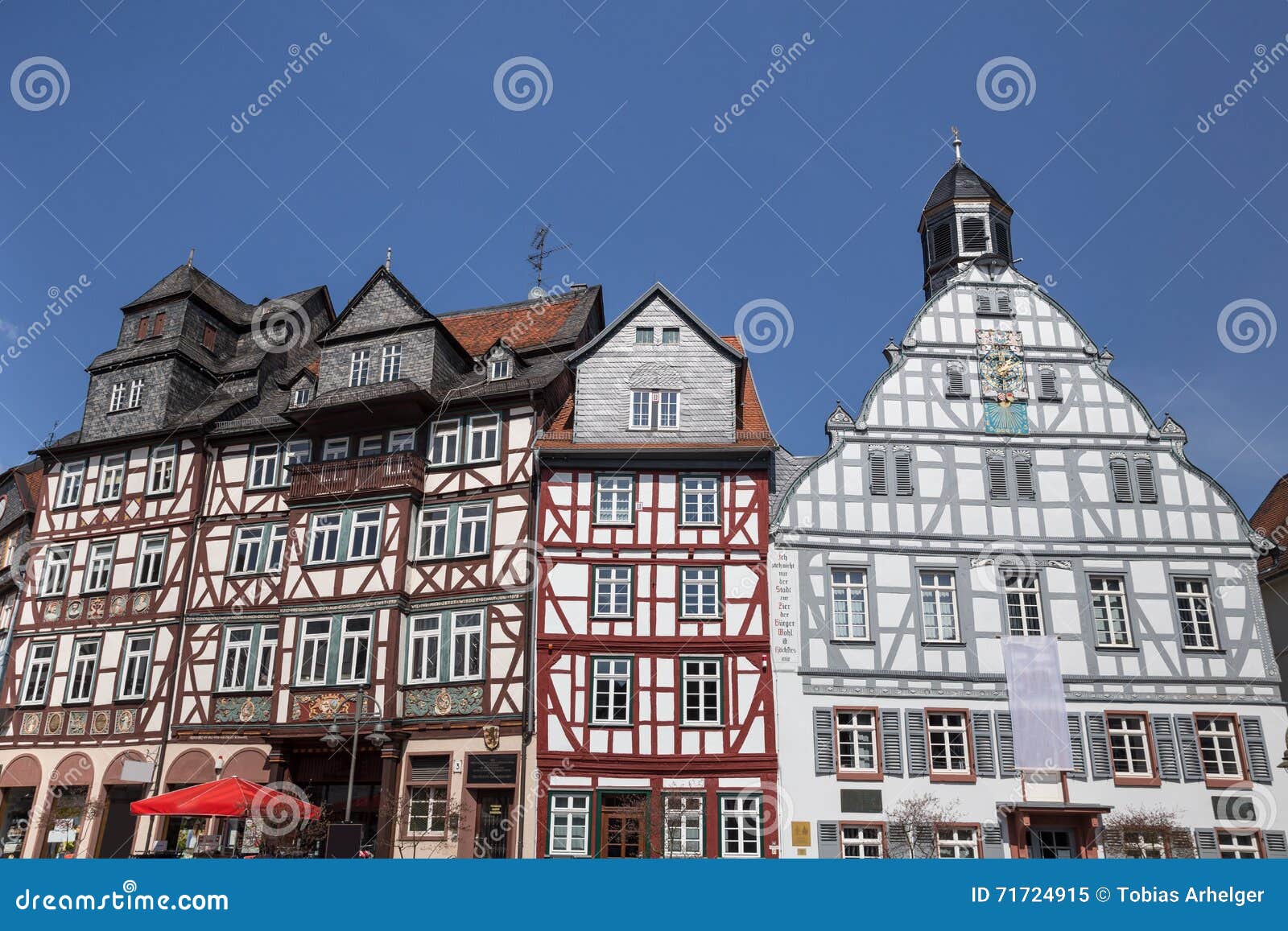 Historic Town Butzbach Germany Stock Image - Image of pearl, downtown ...