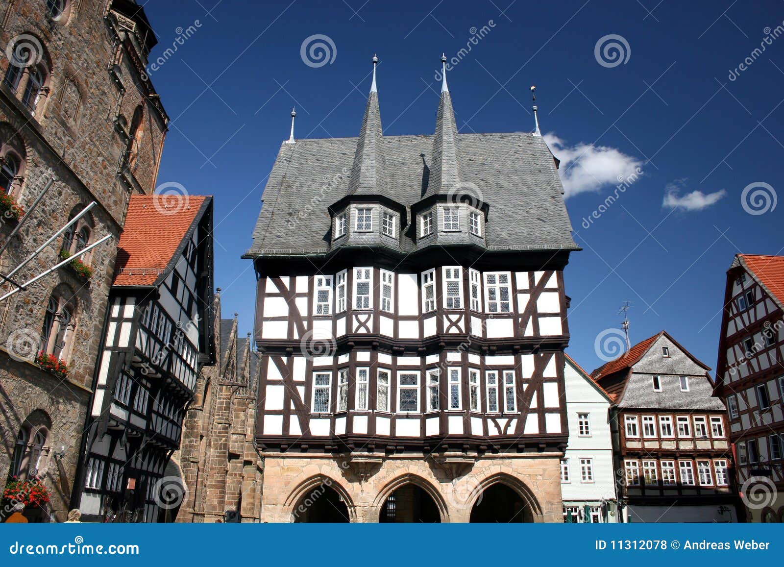 Historic Townhall of Alsfeld in Hessen (Germany) Stock Photo - Image of ...