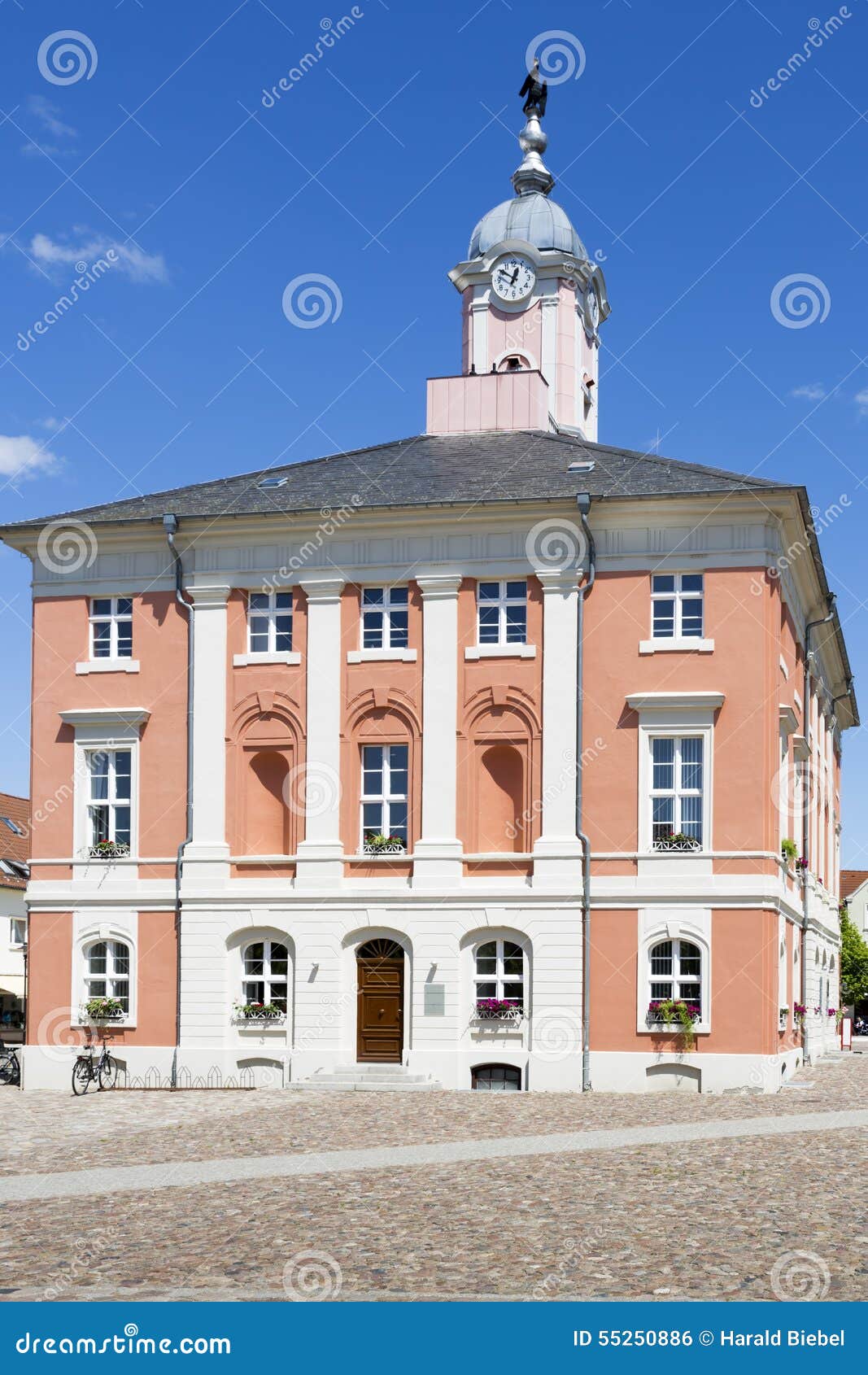 Historic Townhall of Templin, East Germany Stock Photo - Image of ...