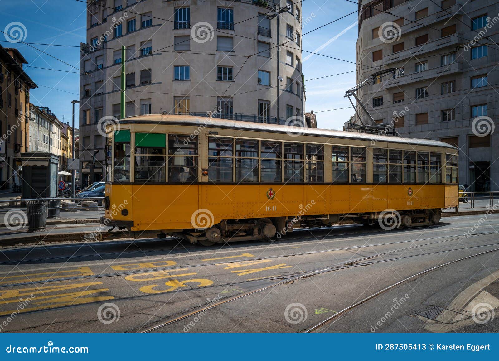 A Historic Tramway in Milan, Italy Stock Image - Image of tramway ...