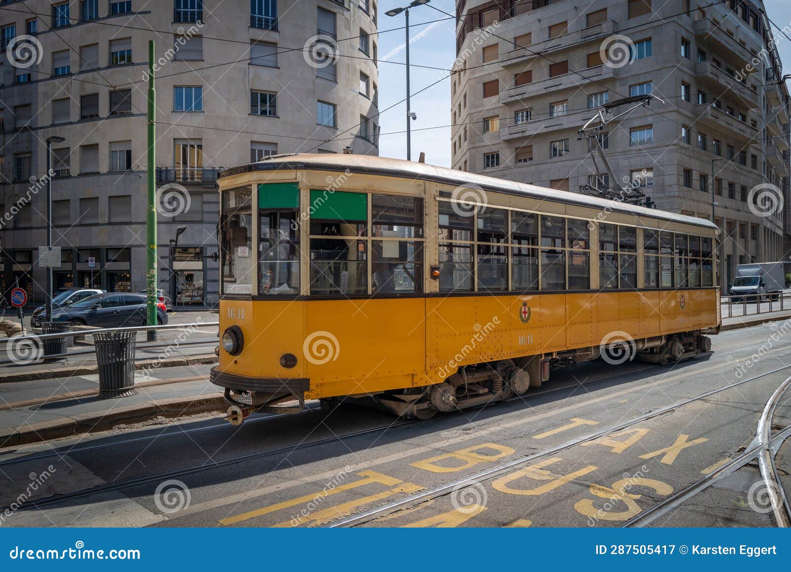 A Historic Tramway in Milan, Italy Stock Image - Image of traffic ...