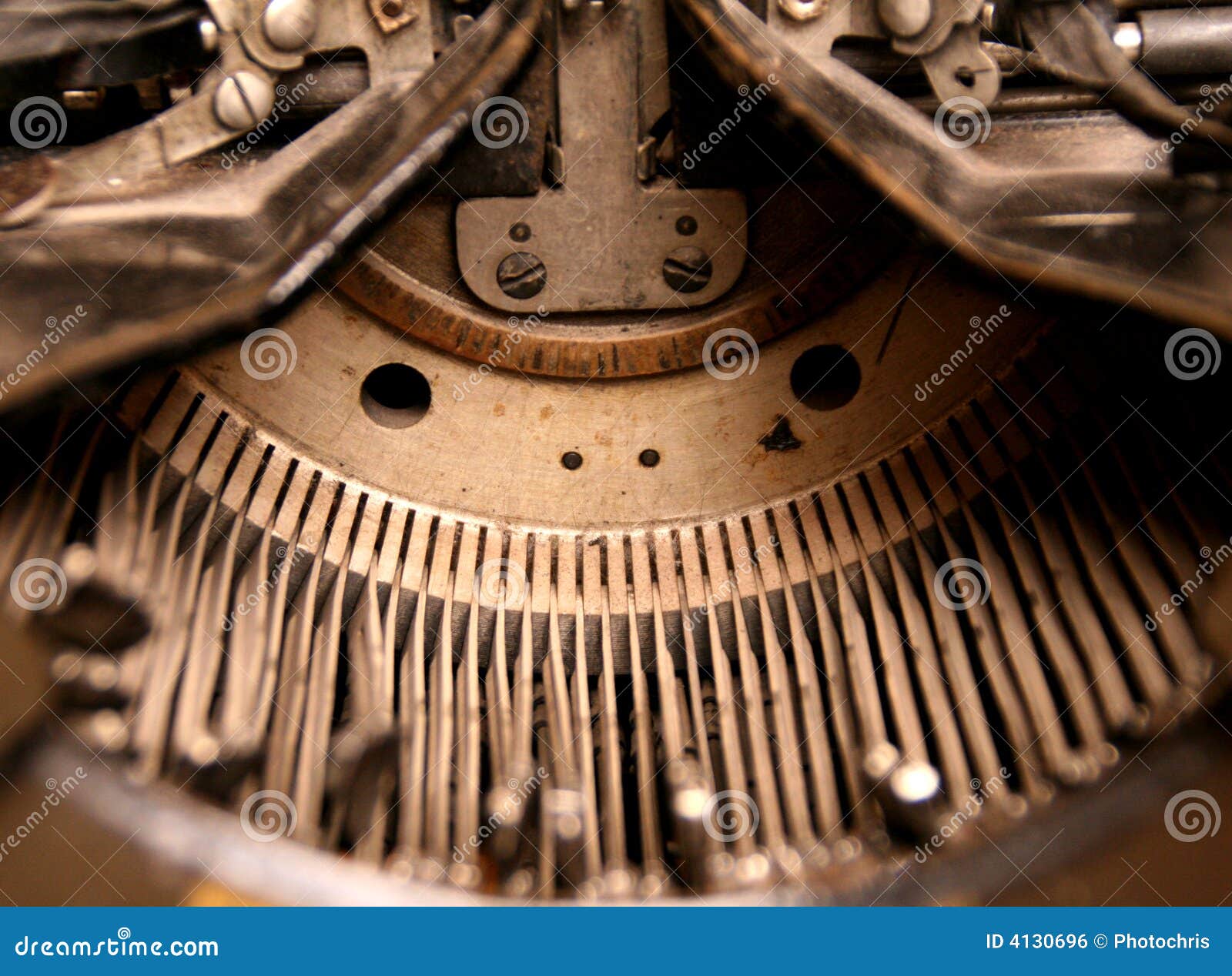 Historic typewriter stock photo. Image of letters, macro - 4130696