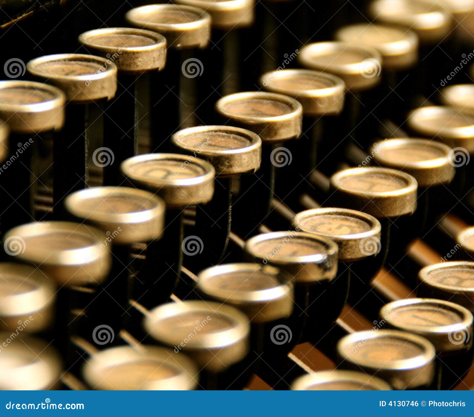 Historic typewriter stock photo. Image of button, close - 4130746