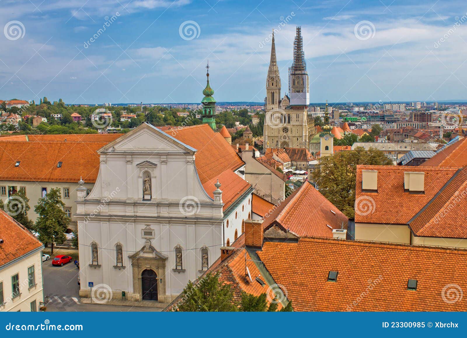 Historic Upper Town of Zagreb Stock Image - Image of city, colorful ...