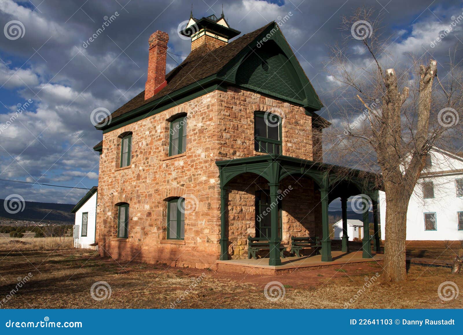 Historic Victorian Home Building at Fort Apache Stock Image - Image of ...