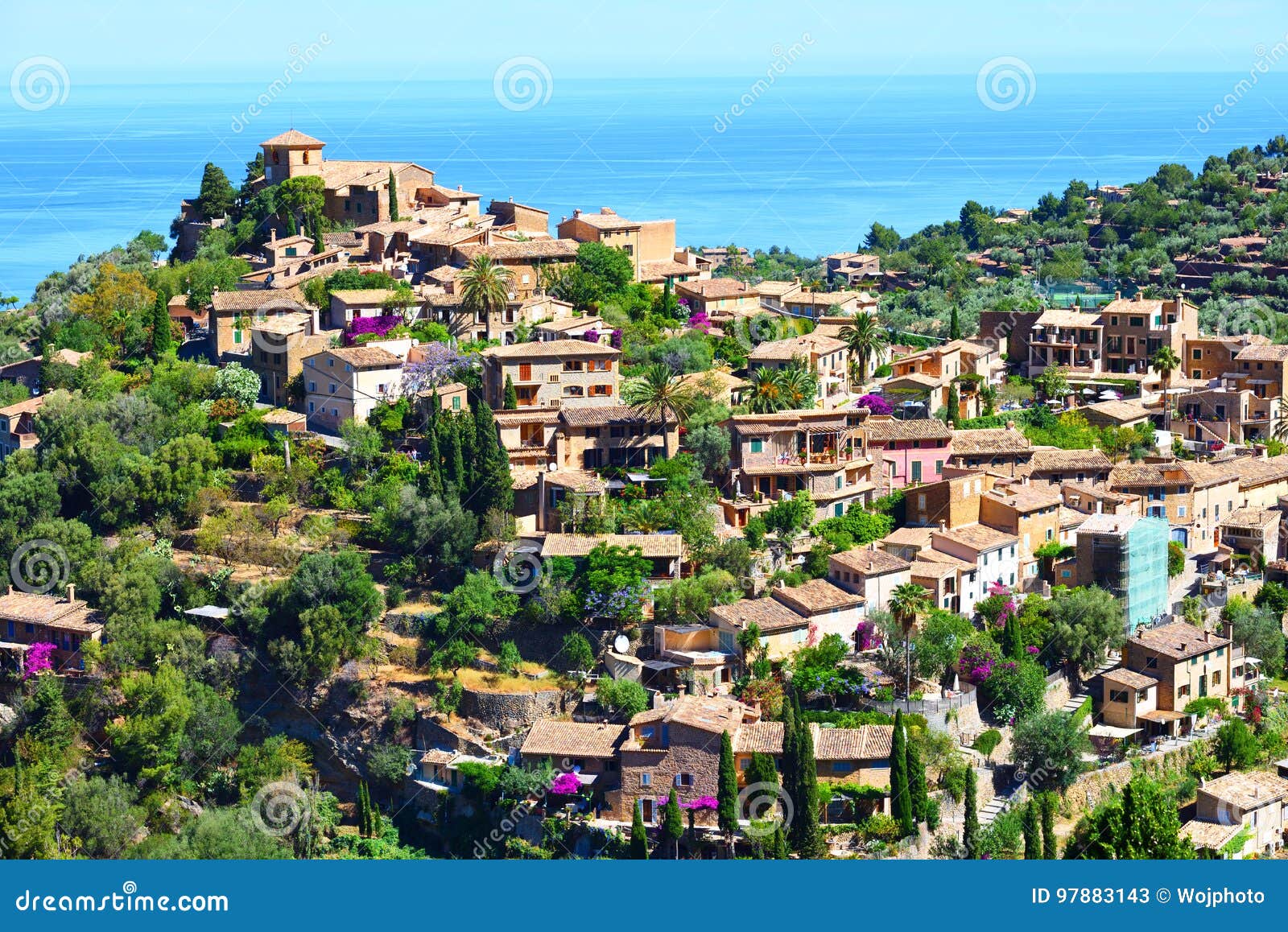 Historic Village of Deia on the Island of Majorca Stock Image - Image ...