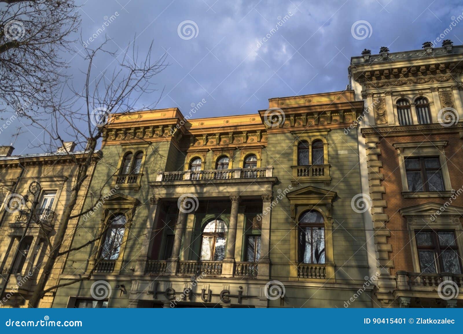 Historic vintage buildings stock image. Image of detail - 90415401
