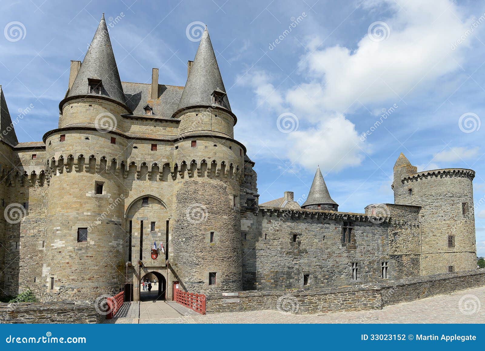 Historic Vitre Castle stock photo. Image of spires, fortification ...