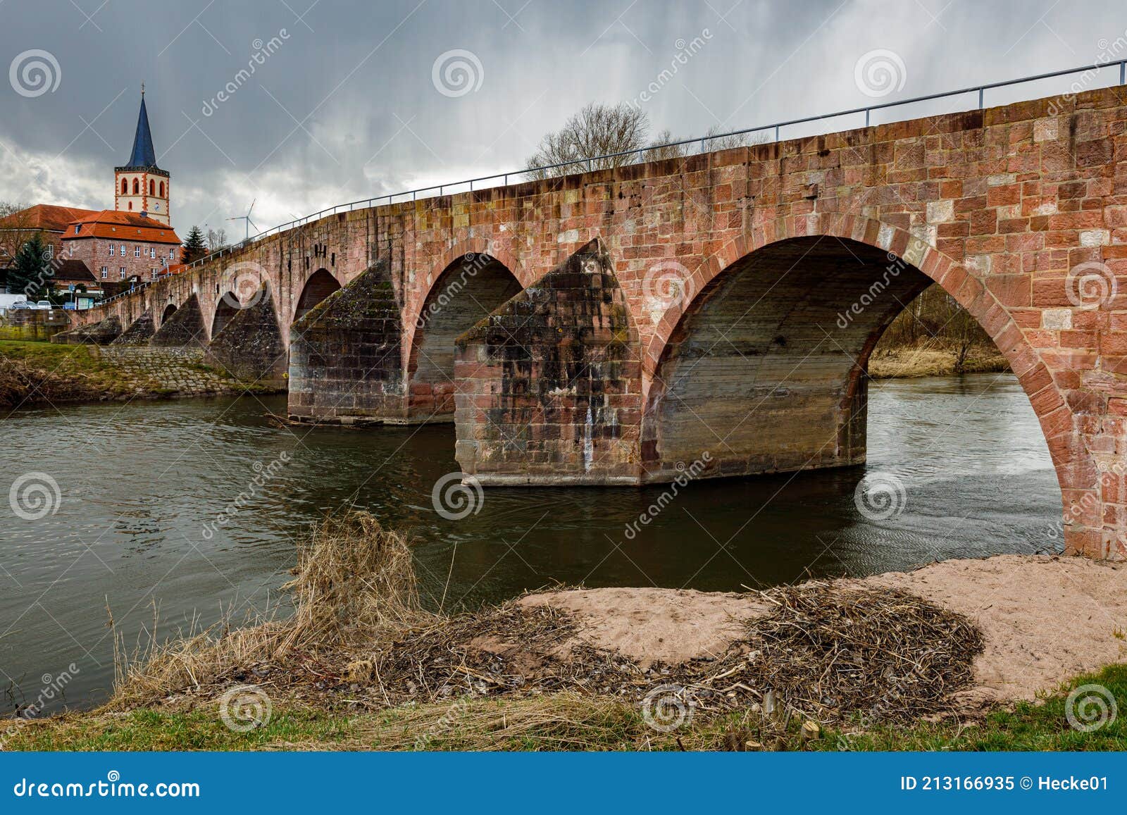 Historic Werra Bridge of Vacha in Thuringia Stock Image - Image of ...