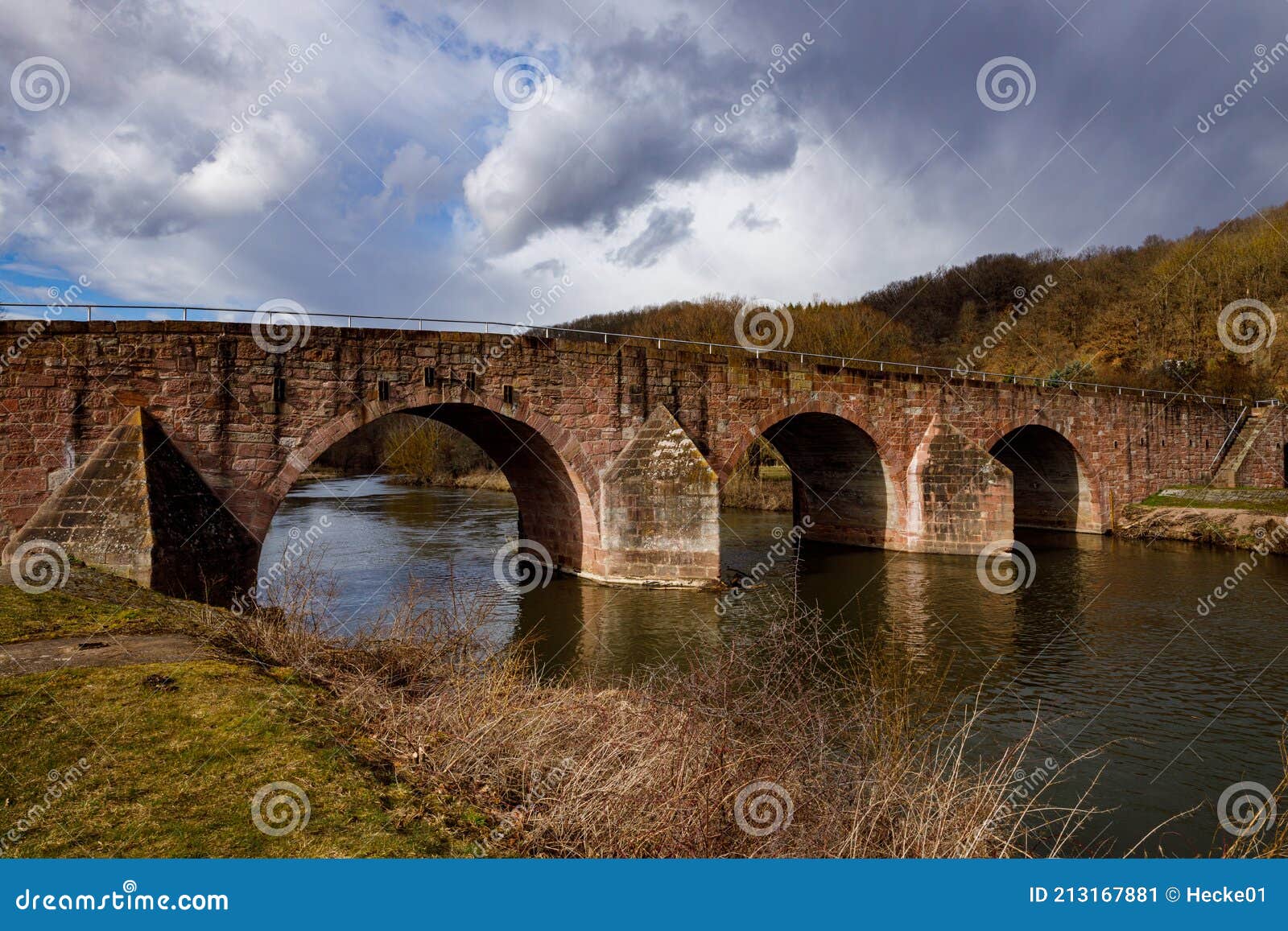 Historic Werra Bridge of Vacha in Thuringia Stock Image - Image of ...