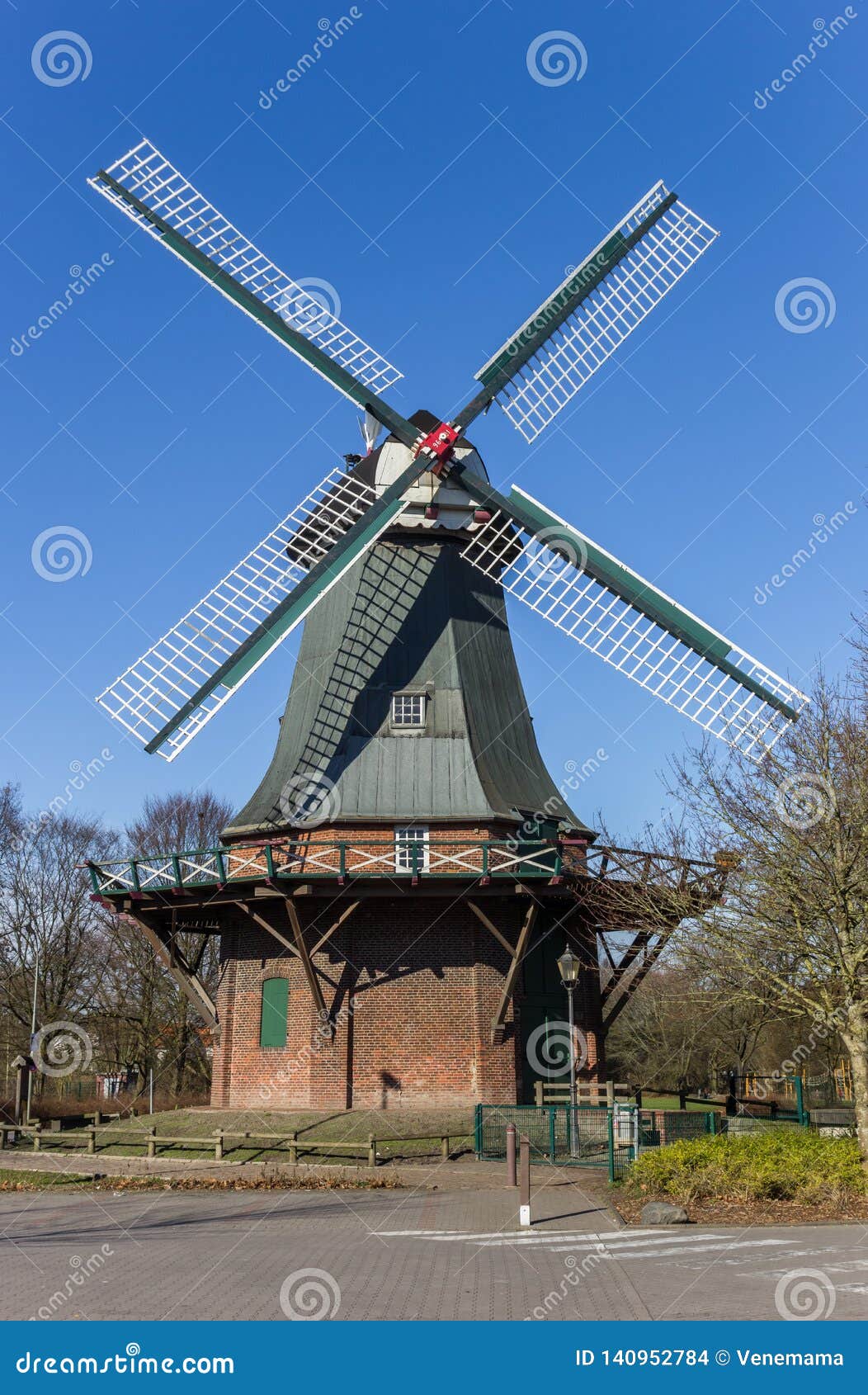 Historic Windmill in the Center of Wilhelmshaven Stock Photo - Image of ...