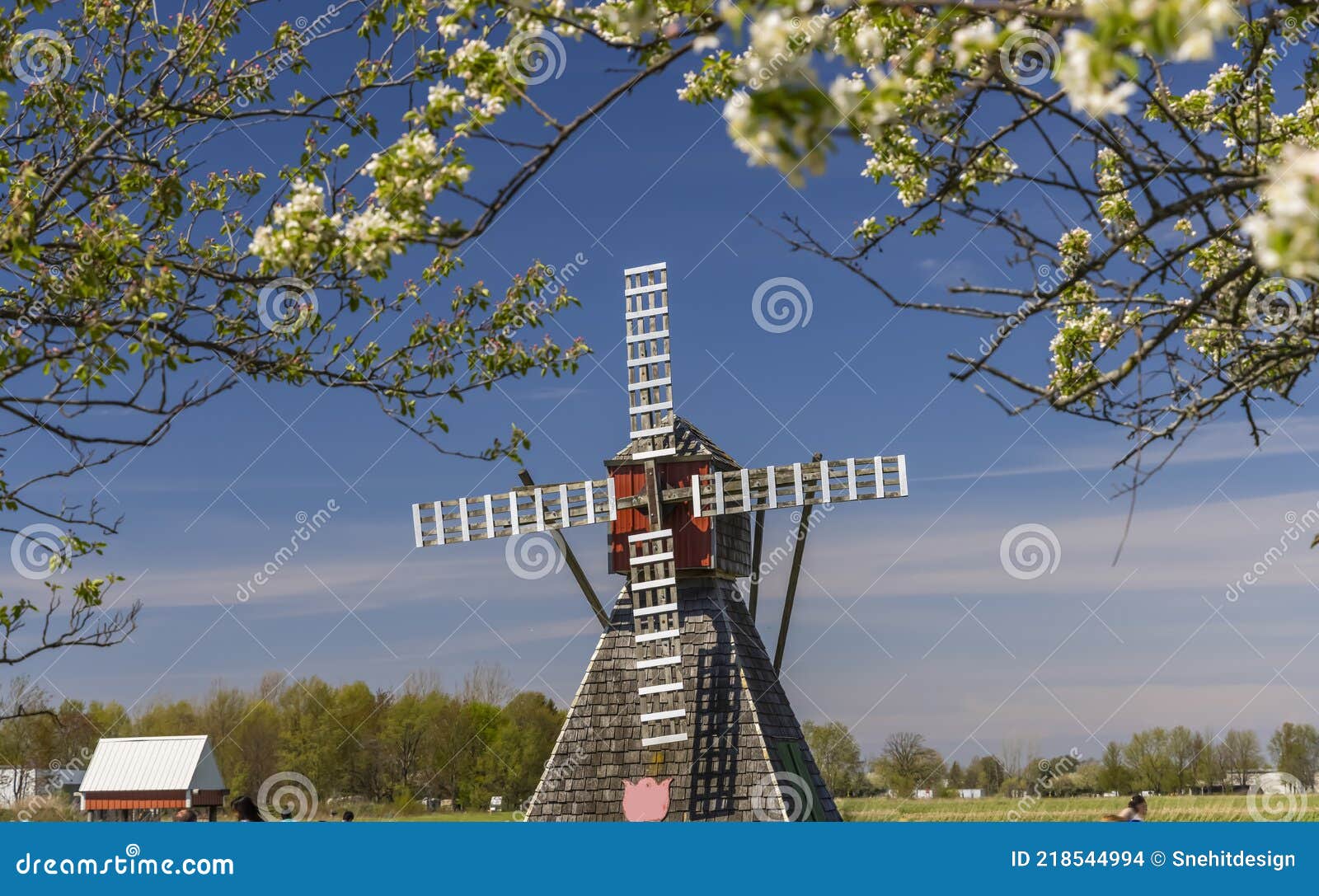 Historic Windmill in Holland Michigan during Spring Time Stock Photo ...
