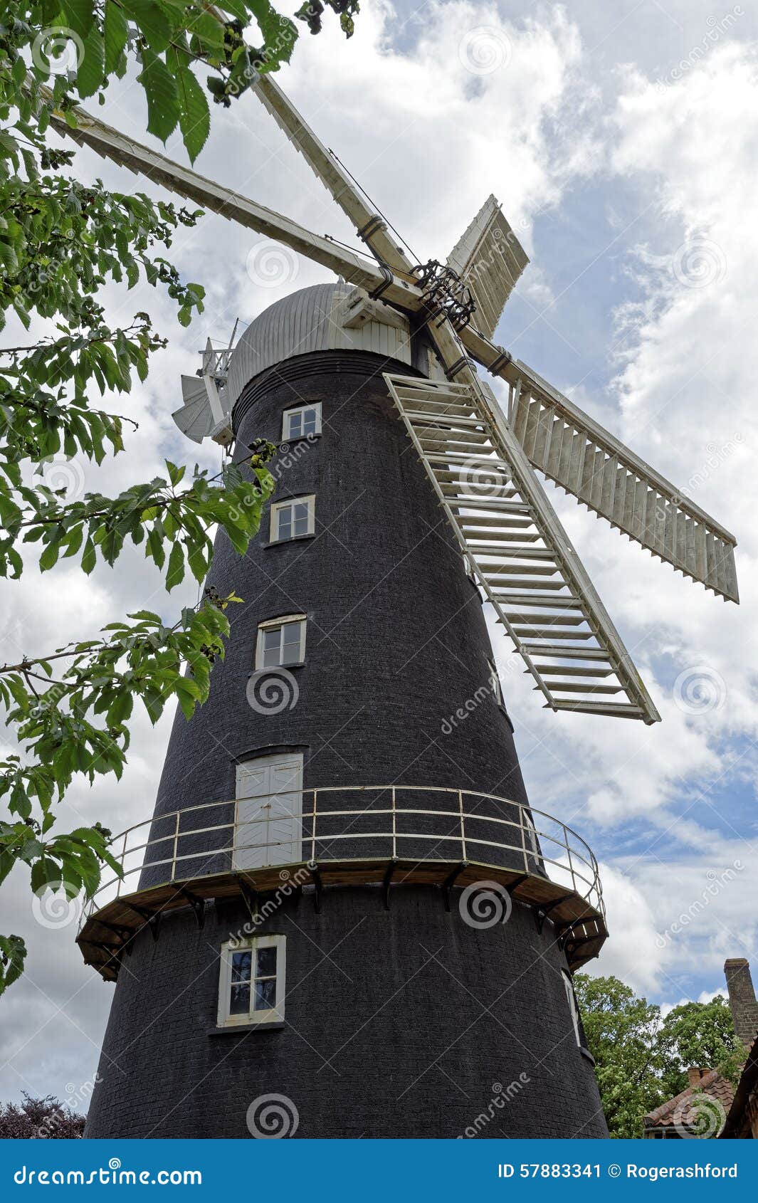 Historic Windmill in the UK Stock Image - Image of fantail, mill: 57883341