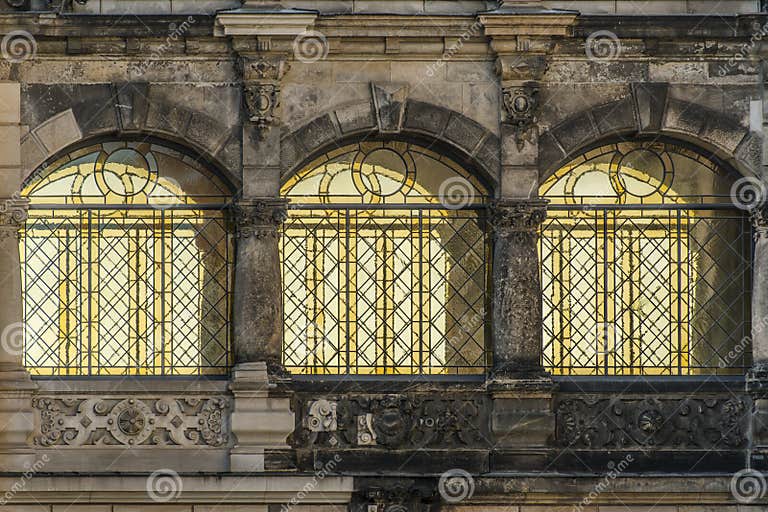 Historic Windows in Dresden Stock Image - Image of antique, sightseeing ...