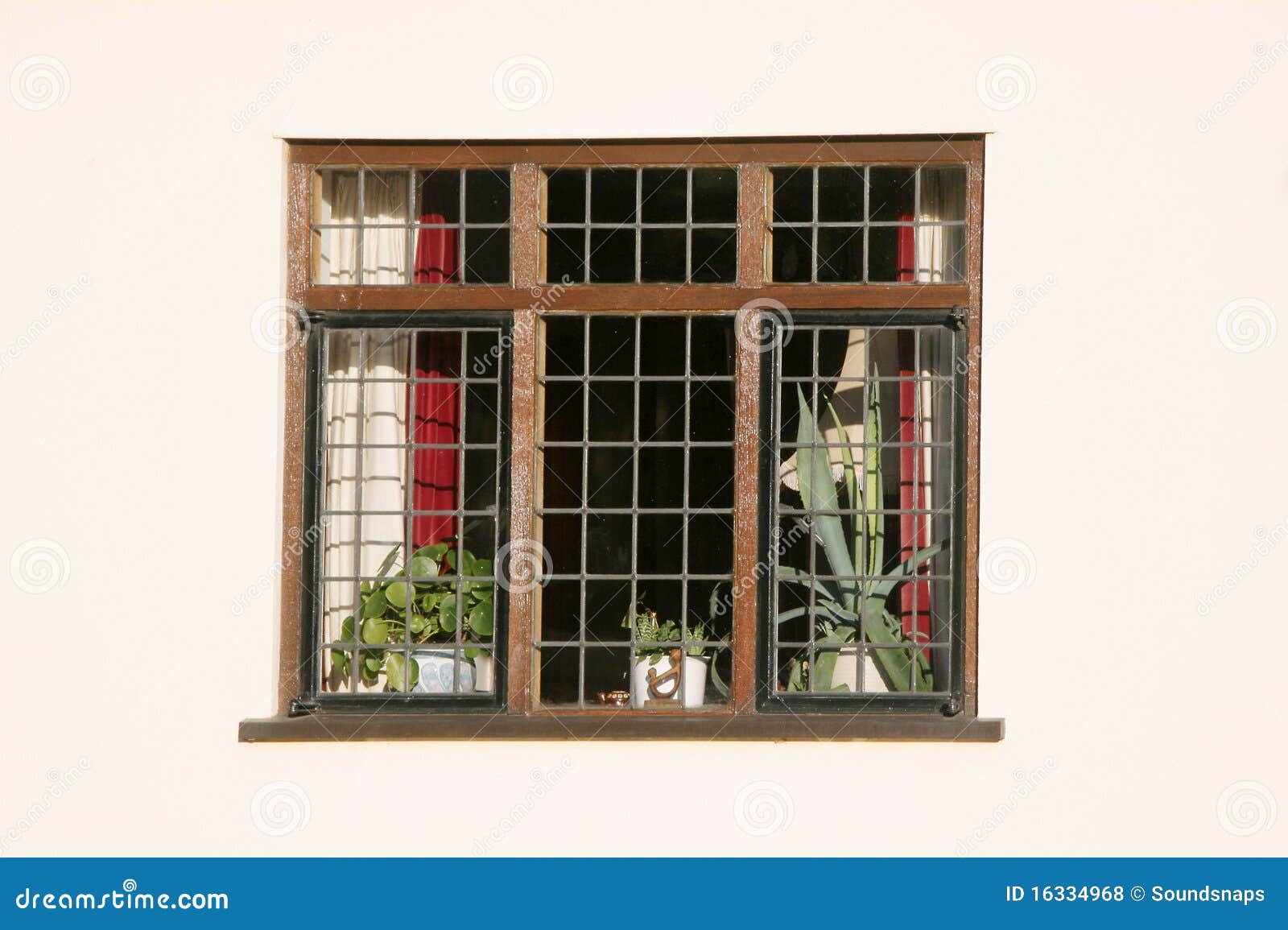 Historic Wooden Lead Light Window Stock Photo - Image of decoration ...