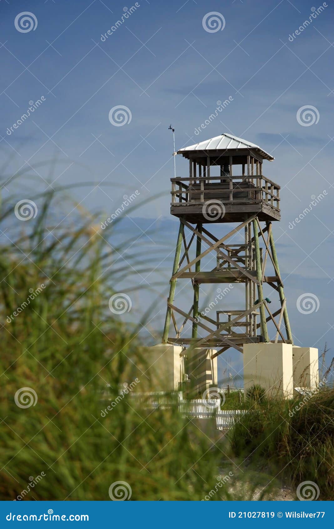 Historic World War II Watchtower Stock Image - Image of world, coast ...