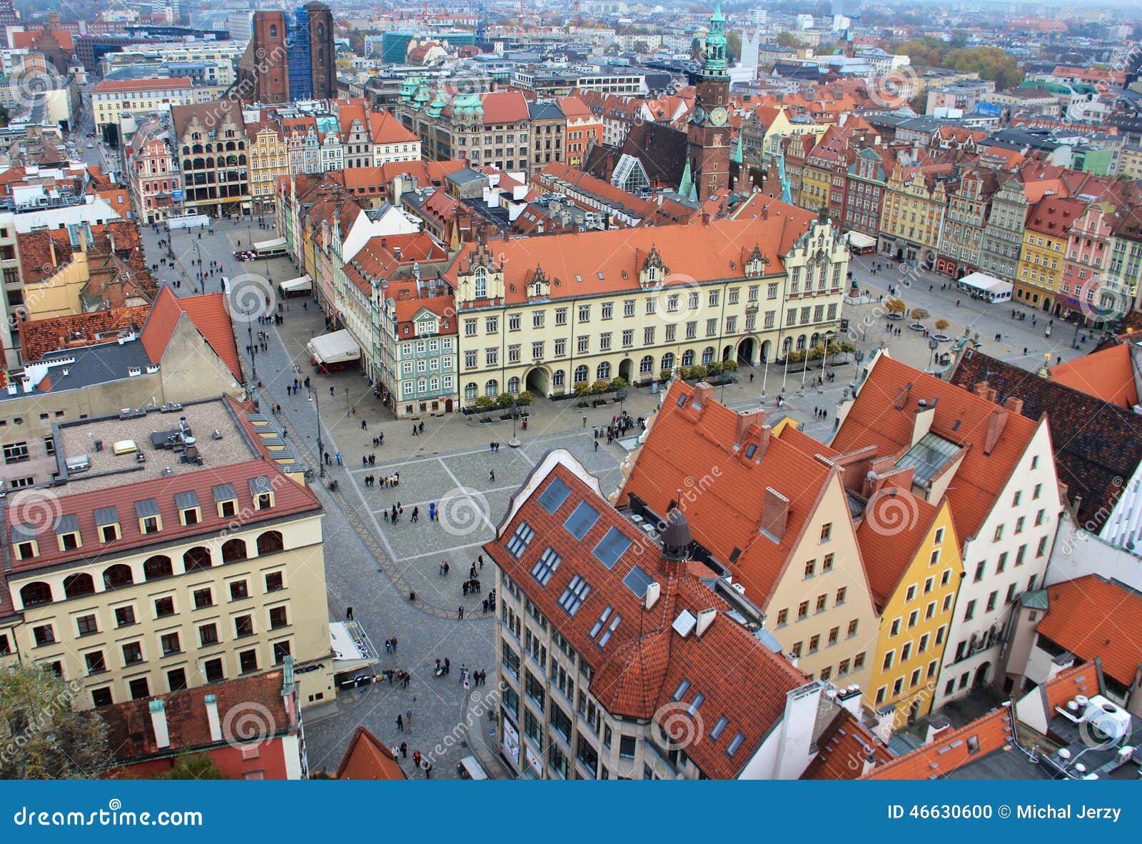 Historic Wroclaw, Poland - City Panorama Editorial Image - Image of ...
