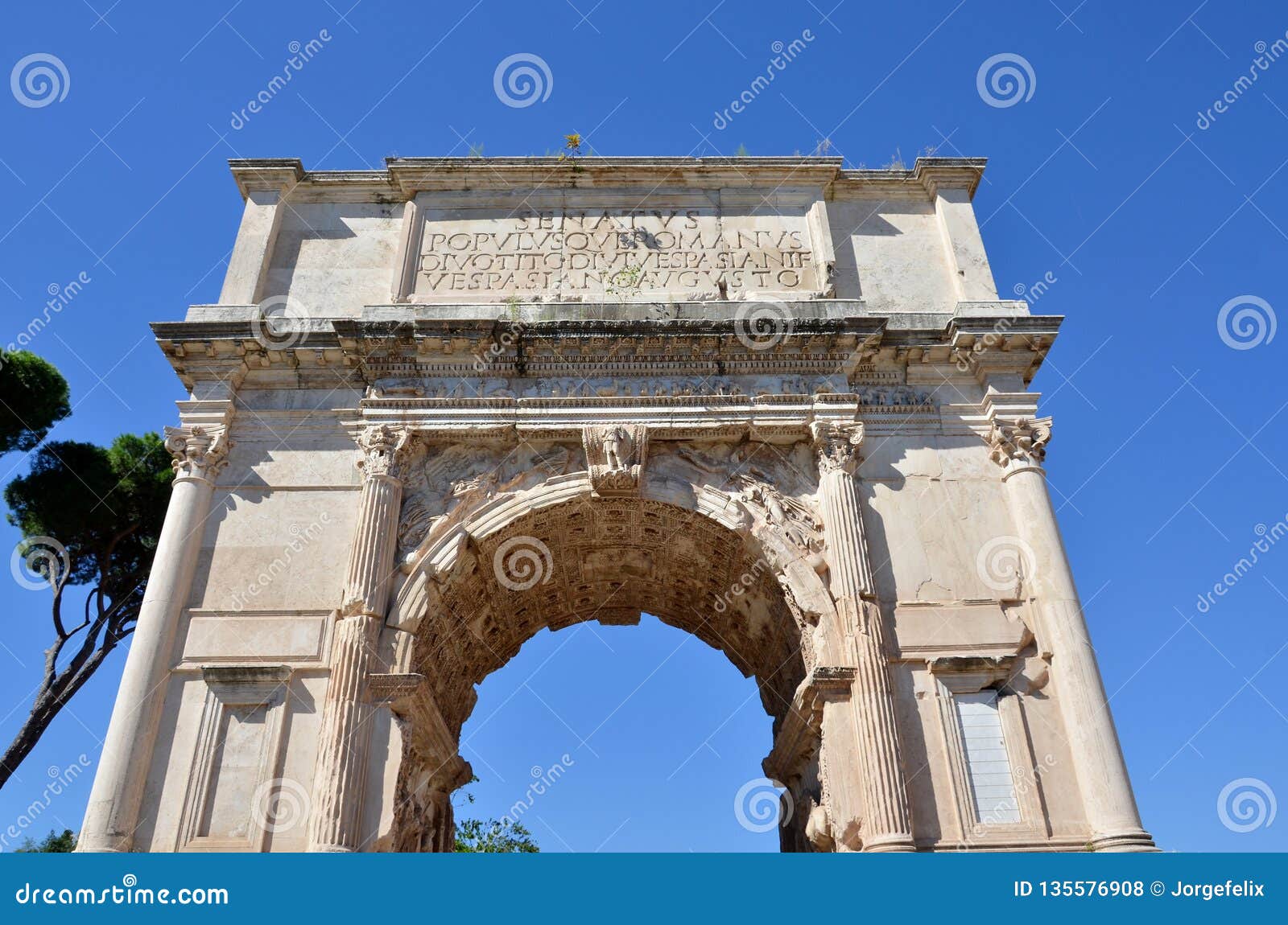 Historical arch in Rome editorial stock photo. Image of sculpture ...