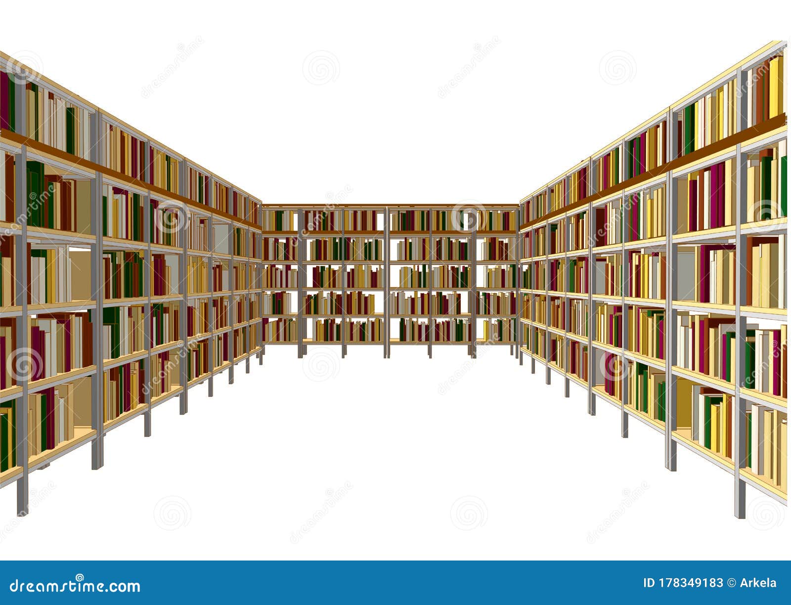Historical Archive or Library Stock Illustration - Illustration of ...