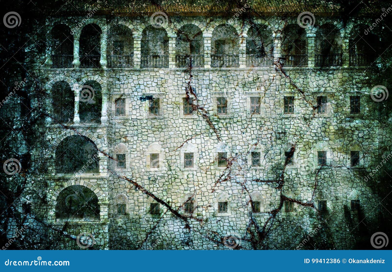 Historical Building Background Texture Stock Illustration ...