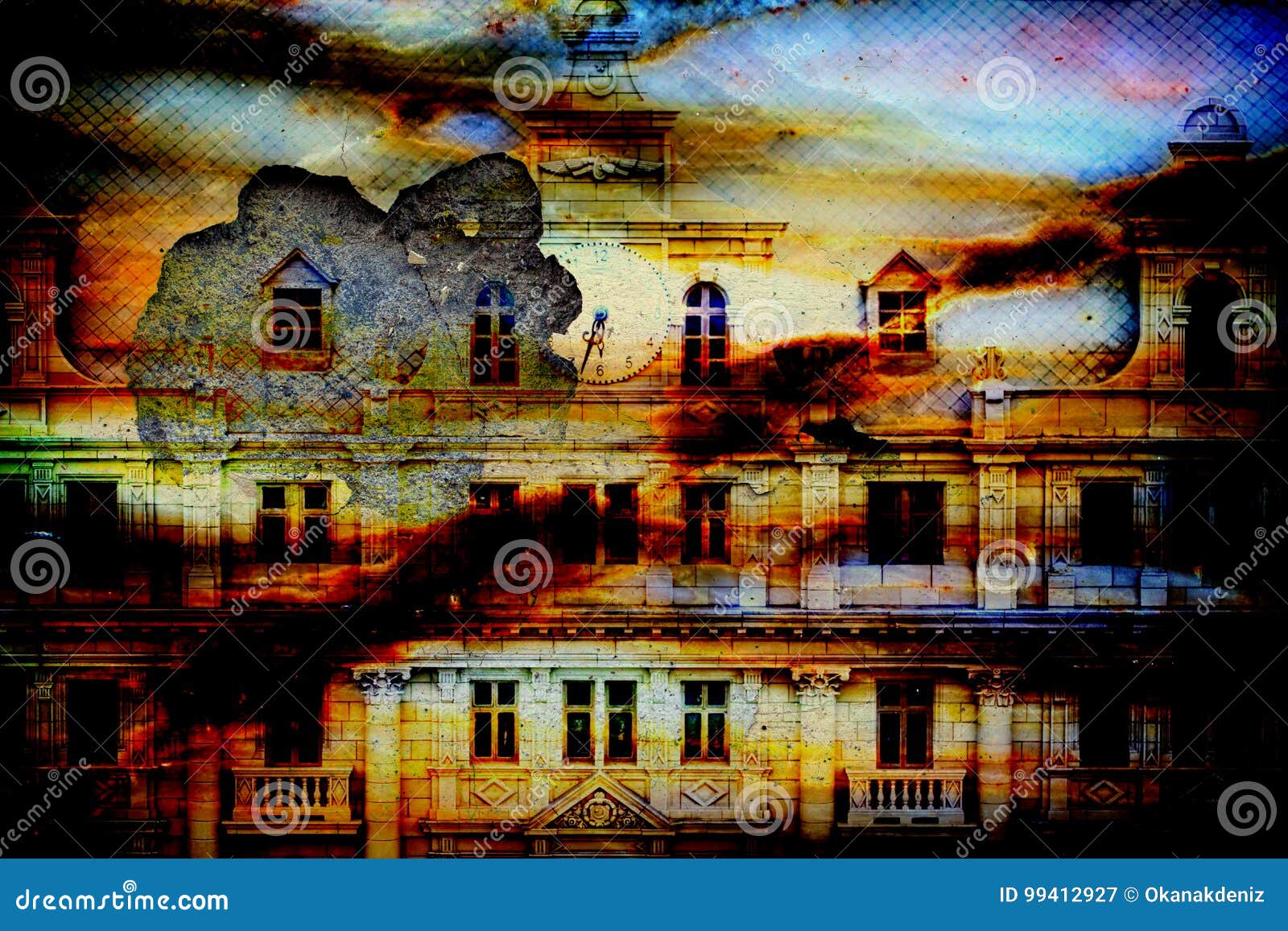 Historical Building Background Texture Stock Illustration ...