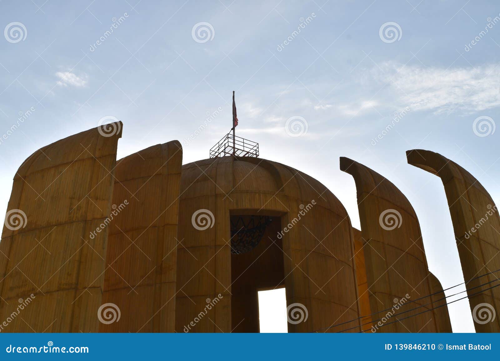 Historical Building with Blue Background Stock Photo - Image of ...