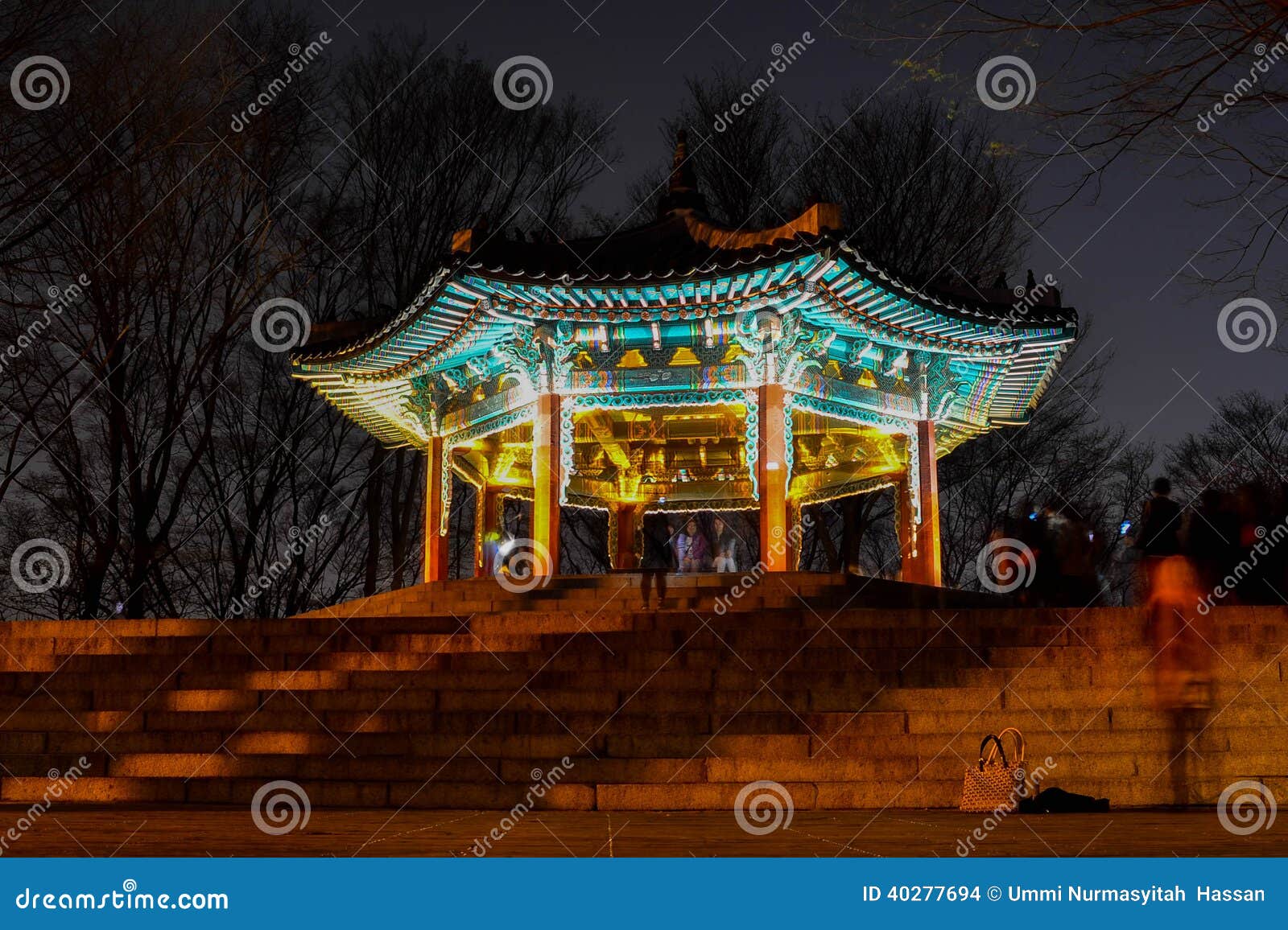 The Historical Building in Korea Stock Photo - Image of light, tower ...