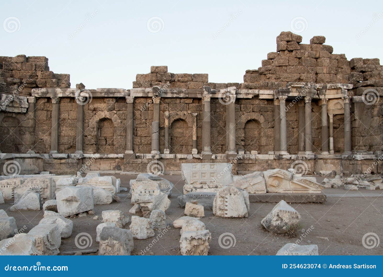Historical Building with Marble Columns. Elements of Architectural ...