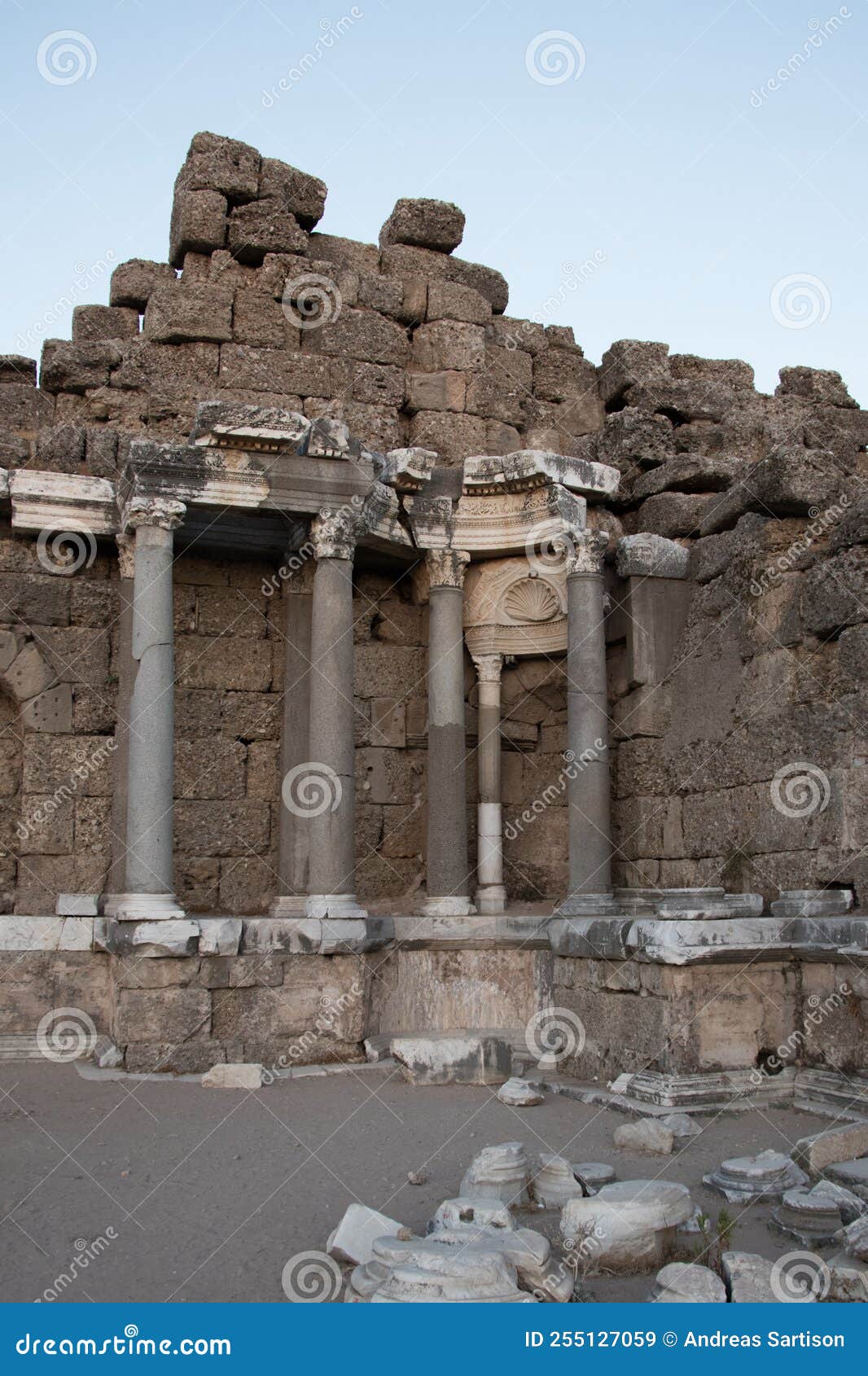 Historical Building with Marble Columns. Elements of Architectural ...