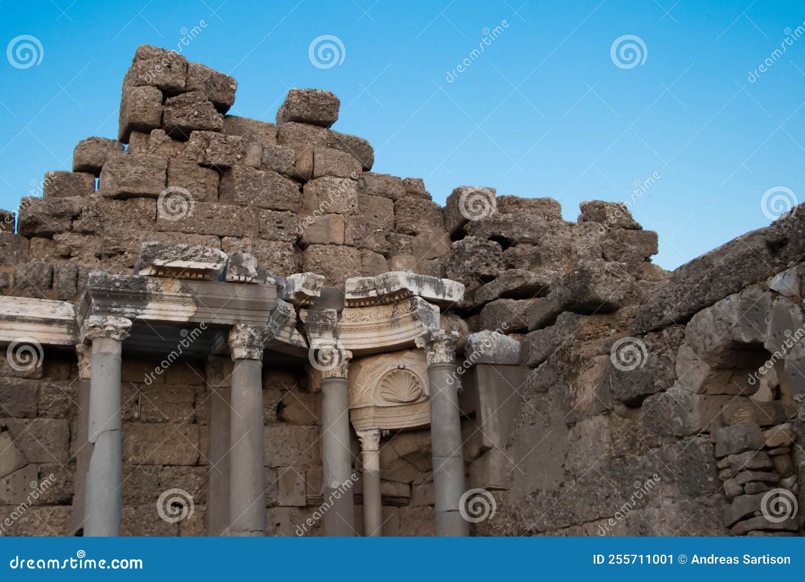Historical Building with Marble Columns. Elements of Architectural ...