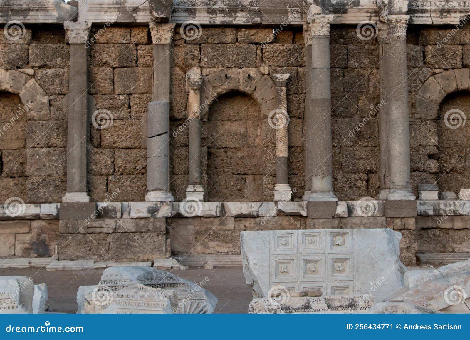 Historical Building with Marble Columns. Elements of Architectural ...