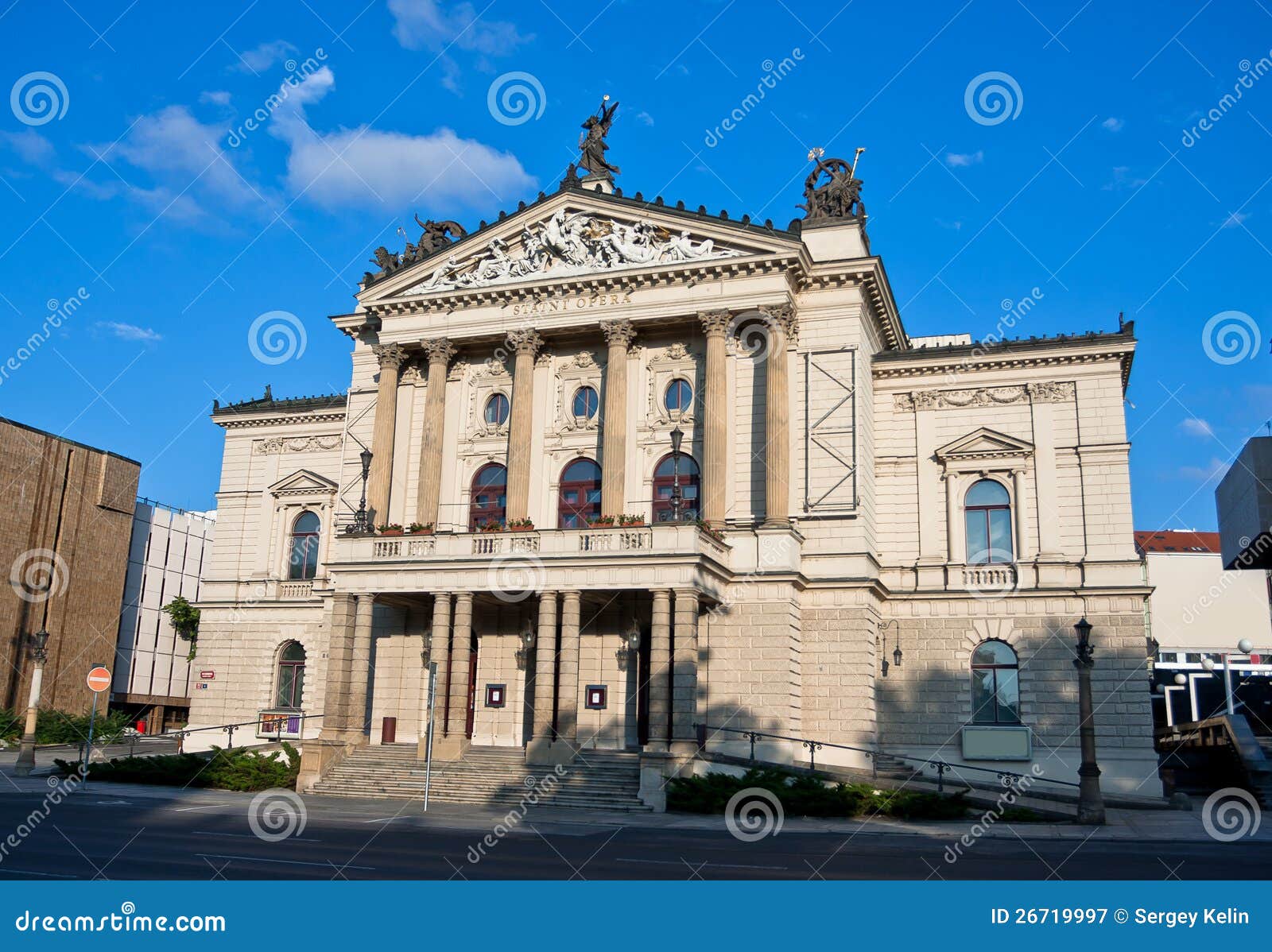 Historical Building of the State Opera in Prague Stock Image - Image of ...