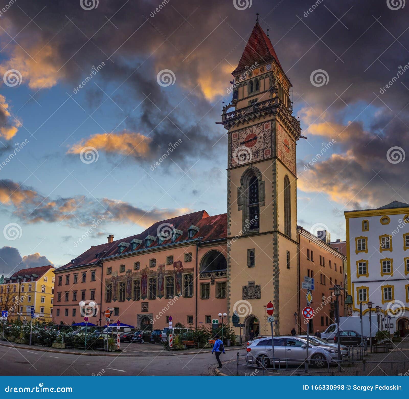 Historical Building Town Hall in the City of Passau, Bavaria, Germany ...